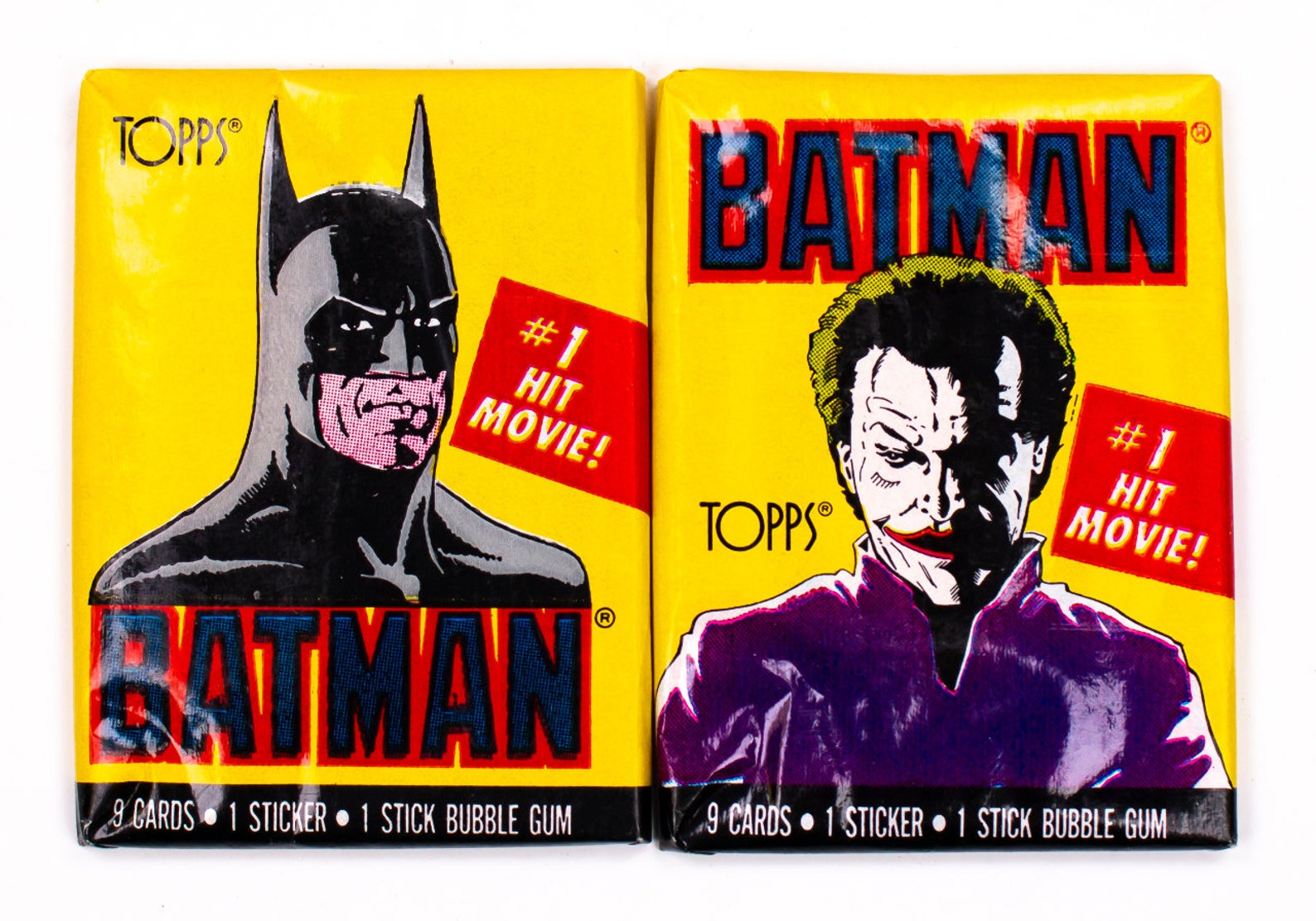 Batman Series 1 Vintage Trading Cards TWO Wax Packs 1989 Topps | Etsy