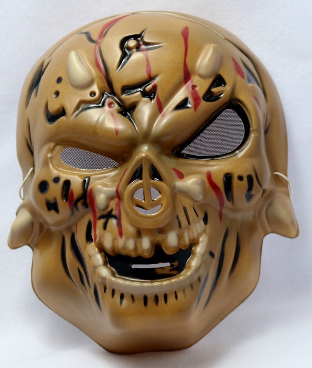 Blood Gusher Voodoo Demon Halloween Mask Goblin Troll Monster Devil ...