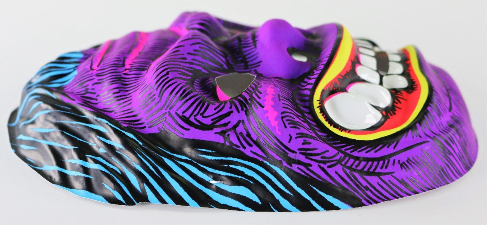 Vintage Purple Monster Halloween Mask Neon 1980s Gorilla Ape - Etsy