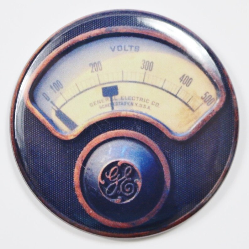 General Electric GE Steampunk Gauge FRIDGE MAGNET Meter - Etsy