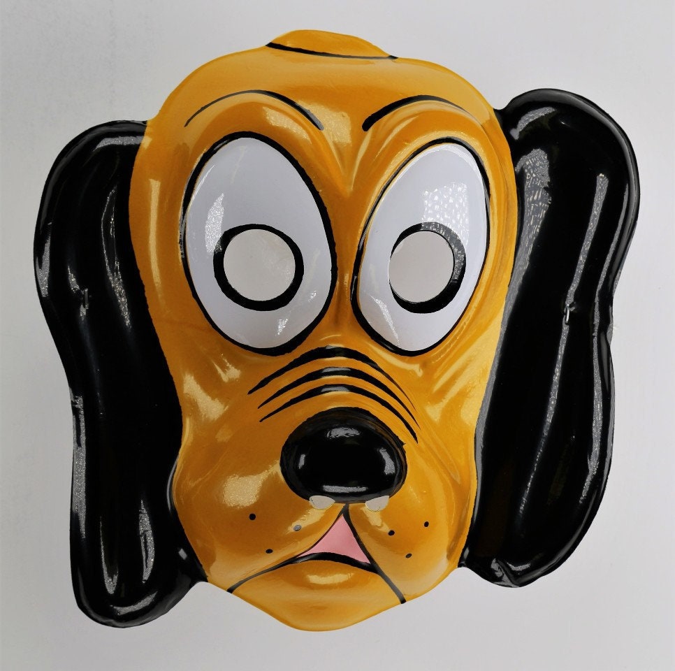 Vintage Walt Disney Pluto Dog Ben Cooper Halloween Mask Mickey - Etsy