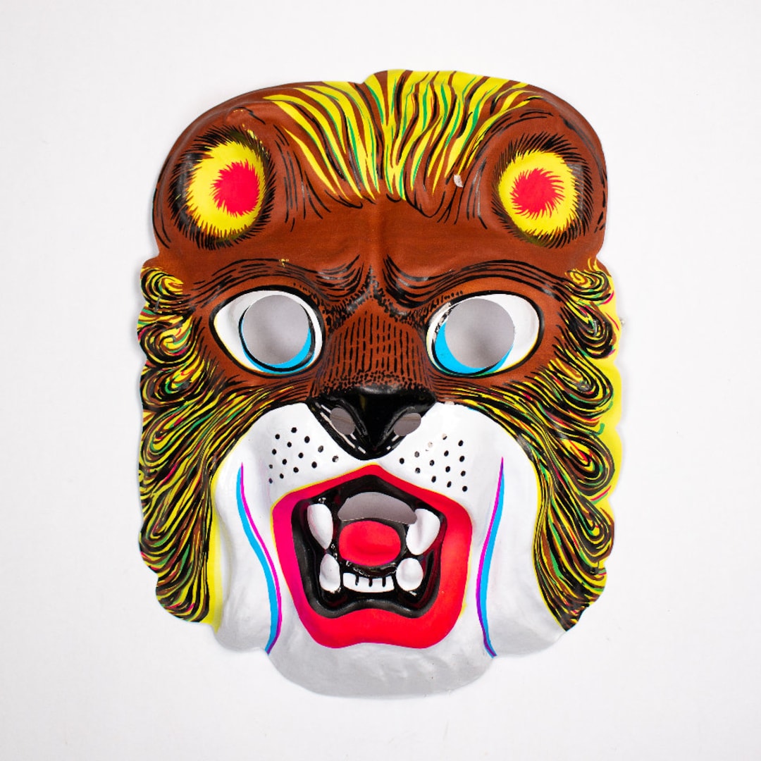 Lion Halloween Mask Monster Zoo Animals Jungle Cat - Etsy