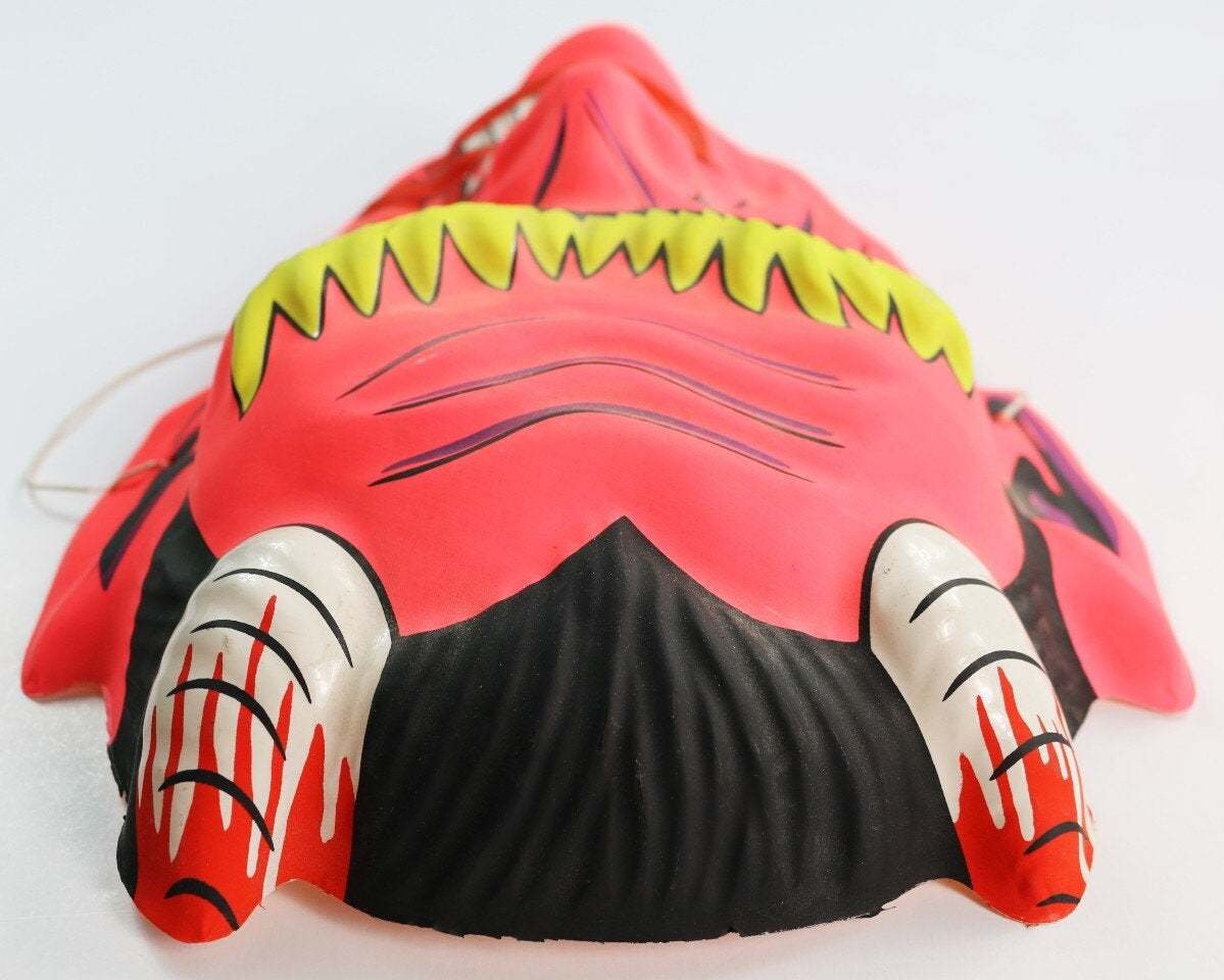 Vintage Devil Halloween Mask Demon Oni Hannya Monster Bloody | Etsy