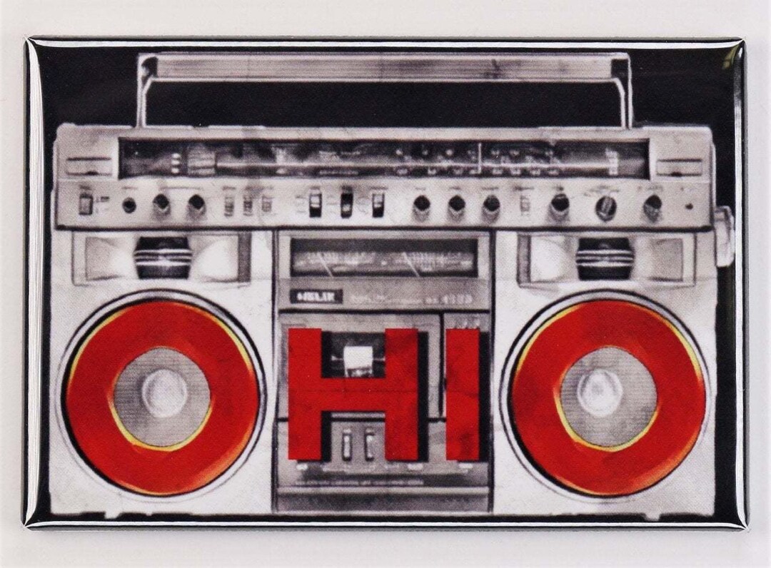 Ohio Boombox FRIDGE MAGNET OSU Columbus Cincinnati Cleveland Toledo ...