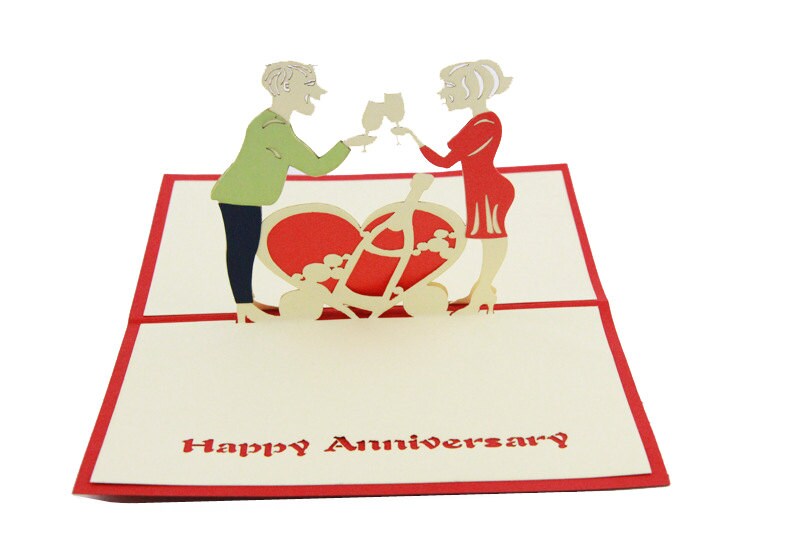 Happy Anniversary Card Pop up wedding card Love you | Etsy