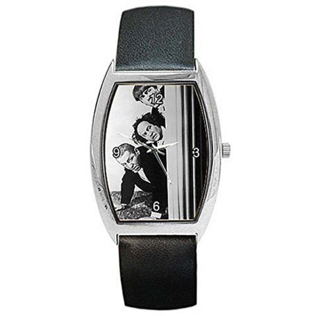 The Three 3 Stooges on a Mens Barrel Watch With Leather Band Watches ...