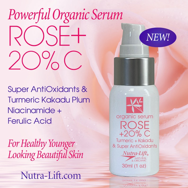 Nutra-lift® ROSE 20% C Serum Niacinamide 5 Turmeric, Ferulic Acid ...