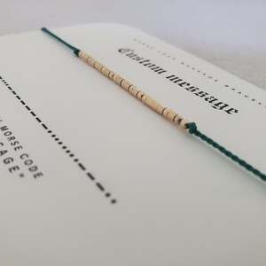 14K Custom Morse Code Message Bracelet - Etsy