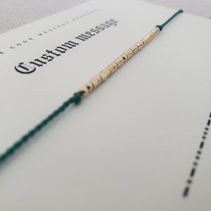 14K Custom Morse Code Message Bracelet - Etsy