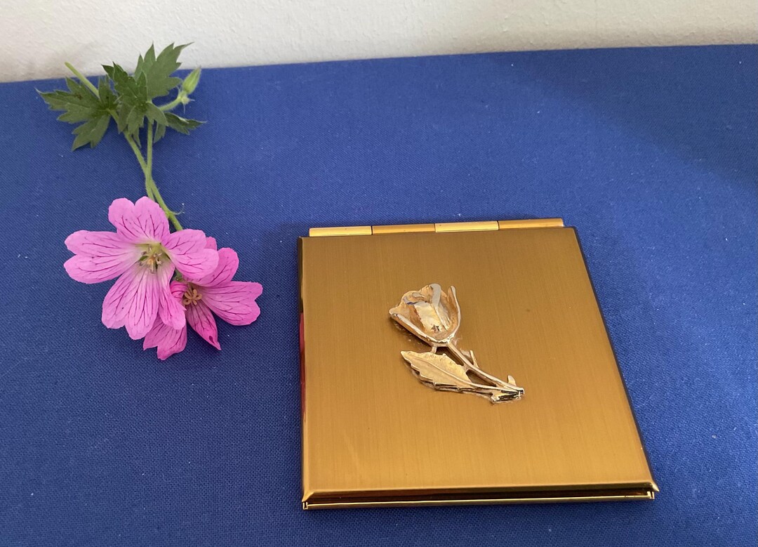 Vintage Square Compact Mirror. Measures 8cms Square Approx. Magnifying ...
