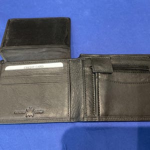 Vintage Black Wallet. Genuine Leather. - Etsy