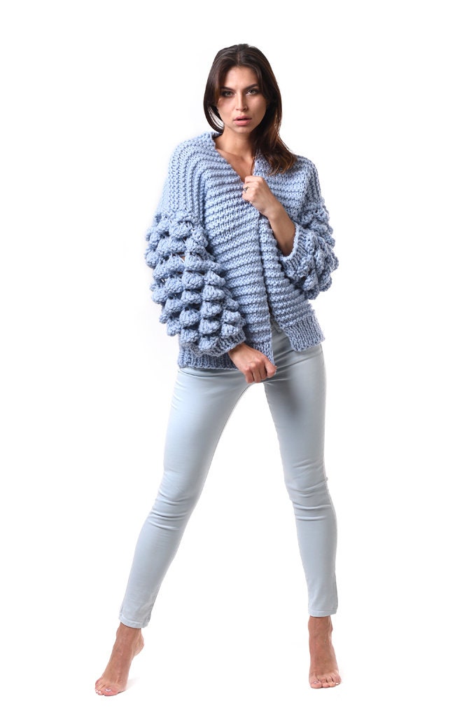 Chunky Cardigan/women's Knitted Coat/alpaca Wool Chunky Sweater/wedding ...