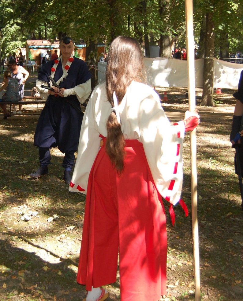 Miko Costume Shrine Maiden Outfit | Etsy Miko Costume Shrine Maiden Outfit | Etsy