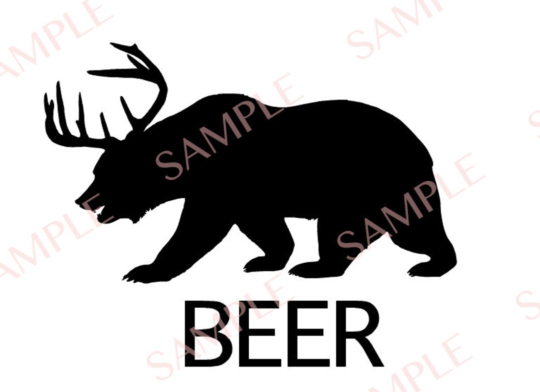 BEER Bear Deer Svg Png Jpg Digital File - Etsy
