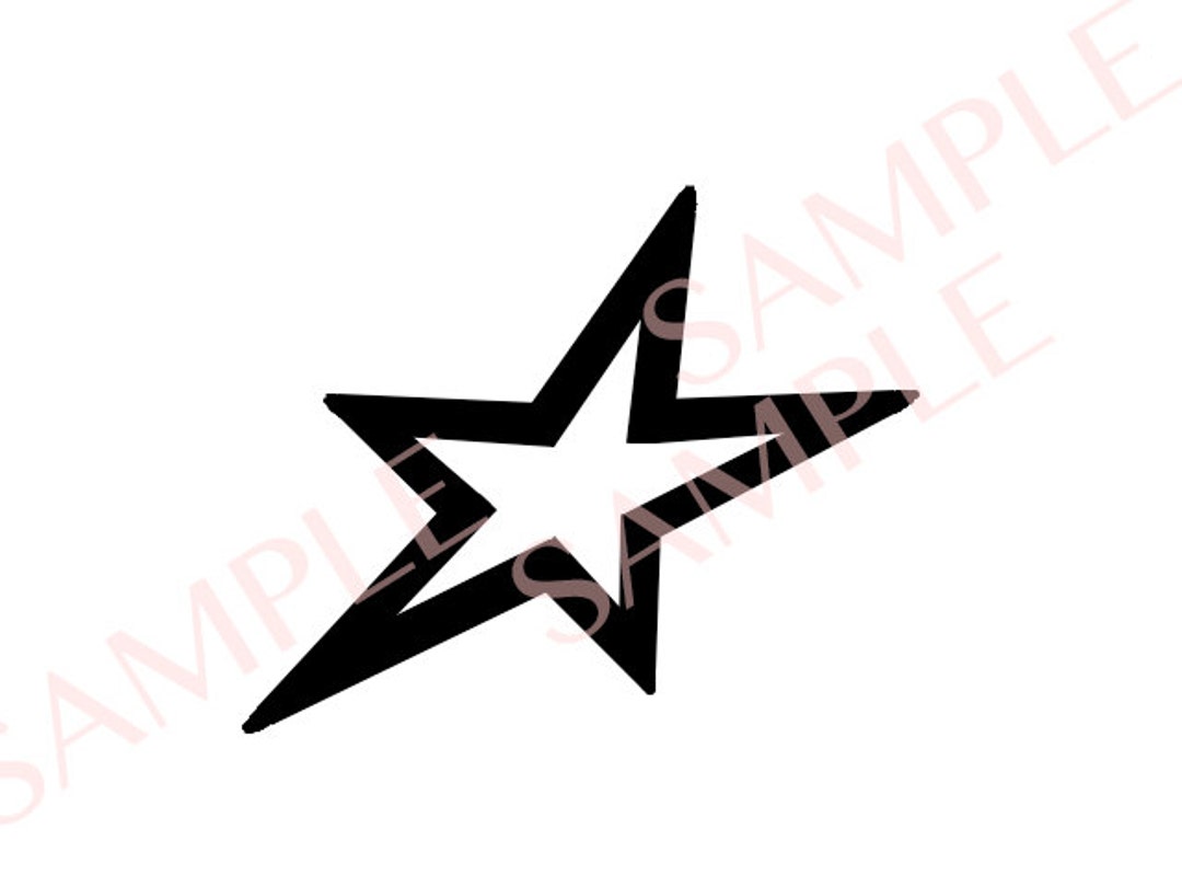 Rockstar Slanted Star Svg Png Jpg Digital File - Etsy