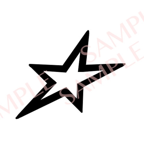 Rockstar Slanted Star Svg Png Jpg Digital File - Etsy