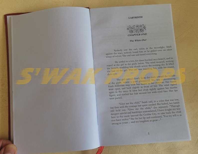 The Labyrinth Red Book Prop Replica - Etsy