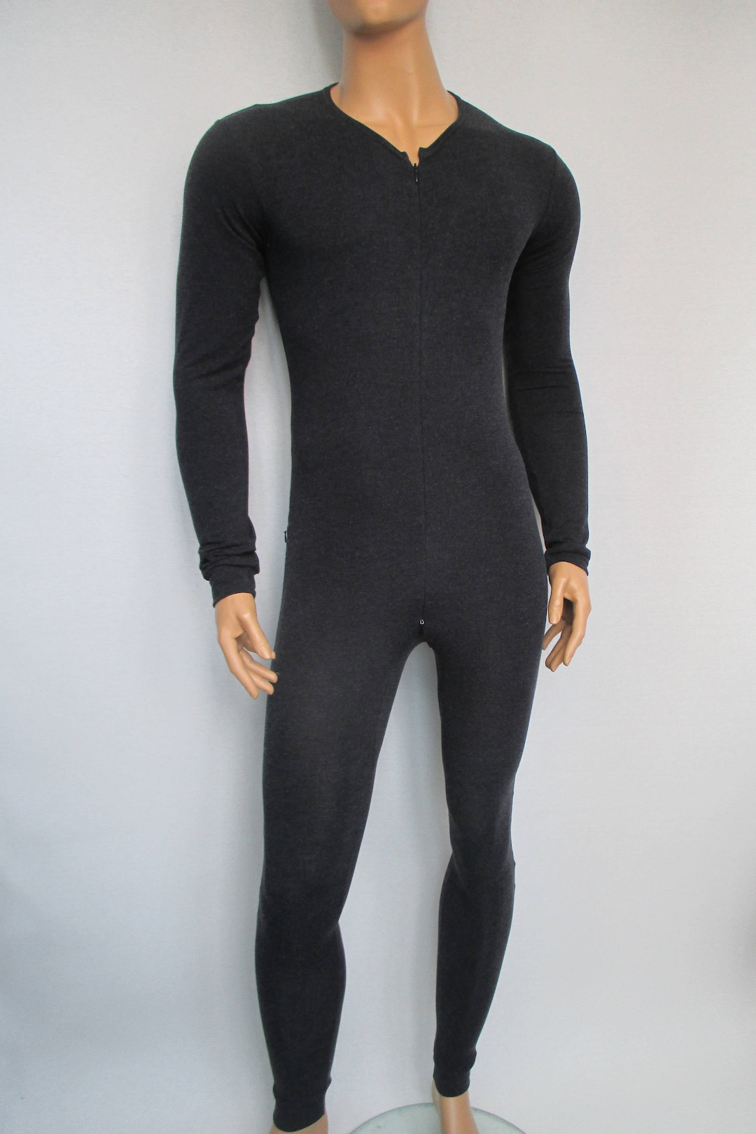 Micromodal Mens Bodysuit: Double Zipper Long Sleeve Underwear - Etsy