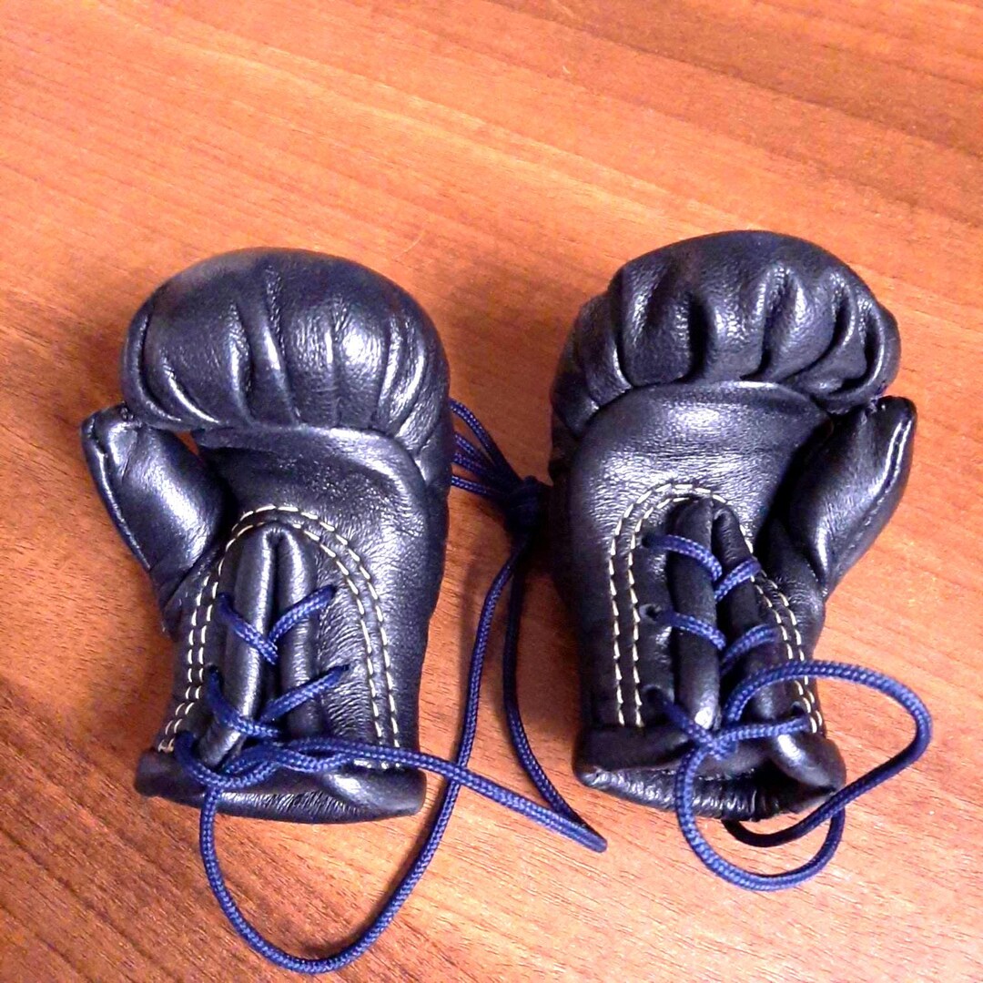 Leather Miniature Boxing Gloves Car Mirror Dangle: Boxing Fan Gift - Etsy