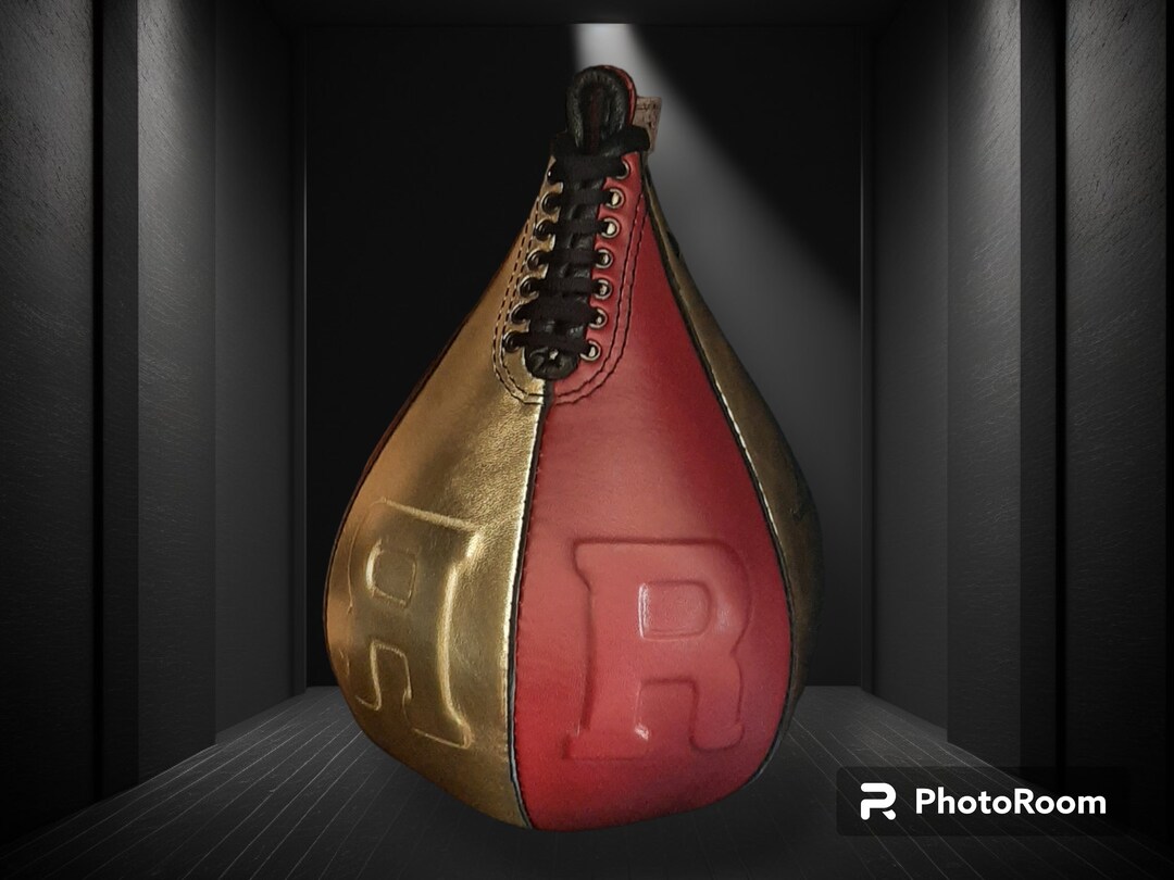 6x9 Speed-bag Gold Red Black Punching Bag, Boxing Ball Custom Made to ...