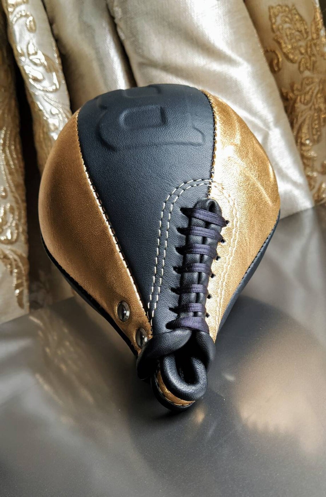 5x8 Speed Bag Black Gold Leather Punching Bag4x7 Boxing Ball - Etsy
