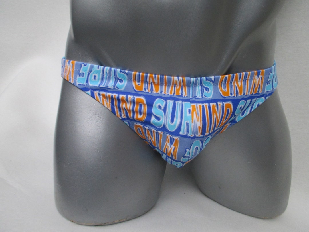 Mens Bikini Brief Swim Trunks Python Print Cut Out Low Waisted Swimming ...