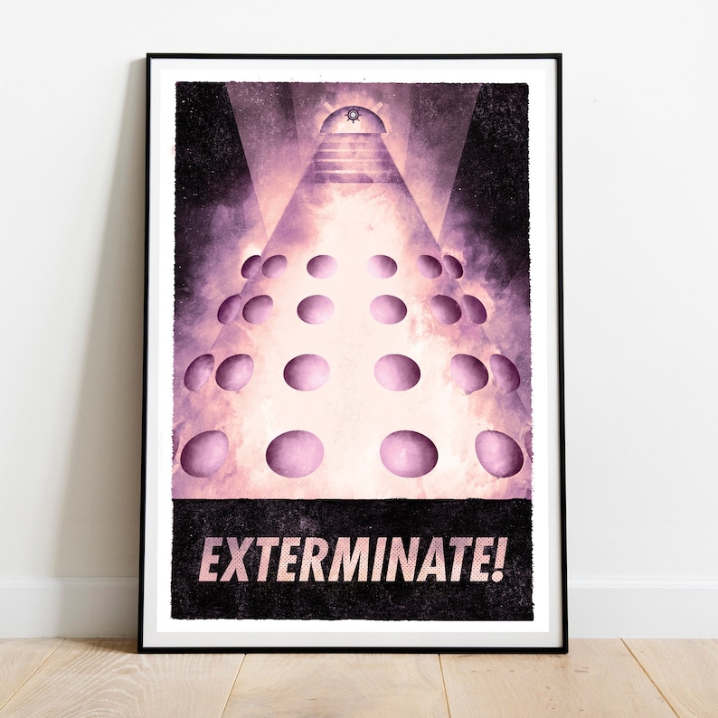 Dalek Art Print Doctor Who Propaganda Minimalist Poster - Etsy