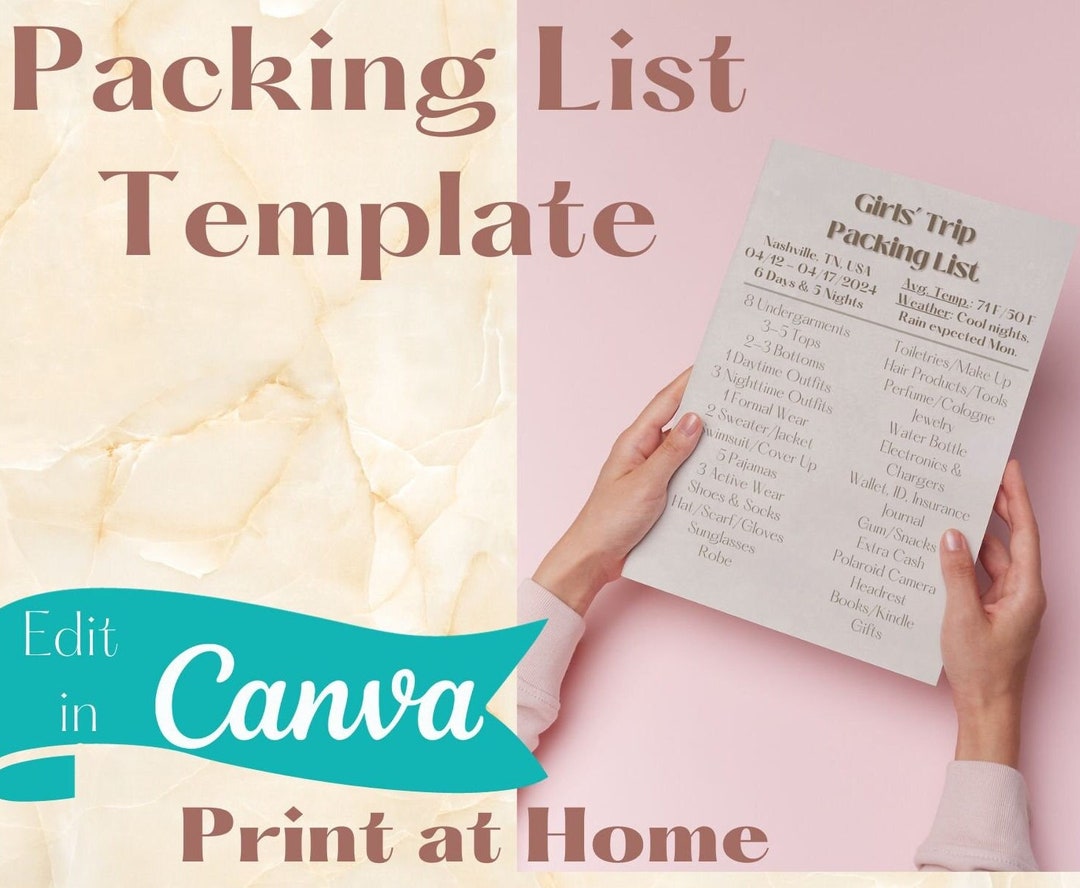 SIMPLE Travel Packing List | Travel Checklist | Packing Checklist ...