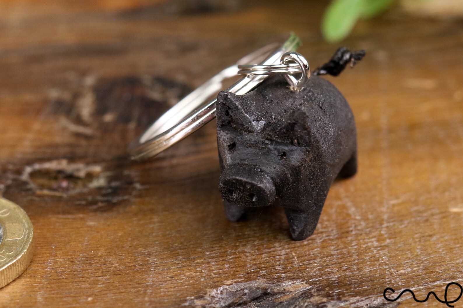Handmade Wooden Little Black Pig Keyring Key Fob Unique Gift - Etsy UK