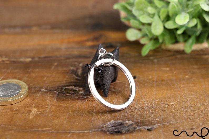 Handmade Wooden Little Black Pig Keyring Key Fob Unique Gift - Etsy UK