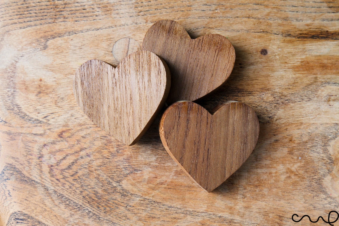 Handmade Hand Cut Solid Timber Wooden Heart DIY 16mm Thick | Etsy UK