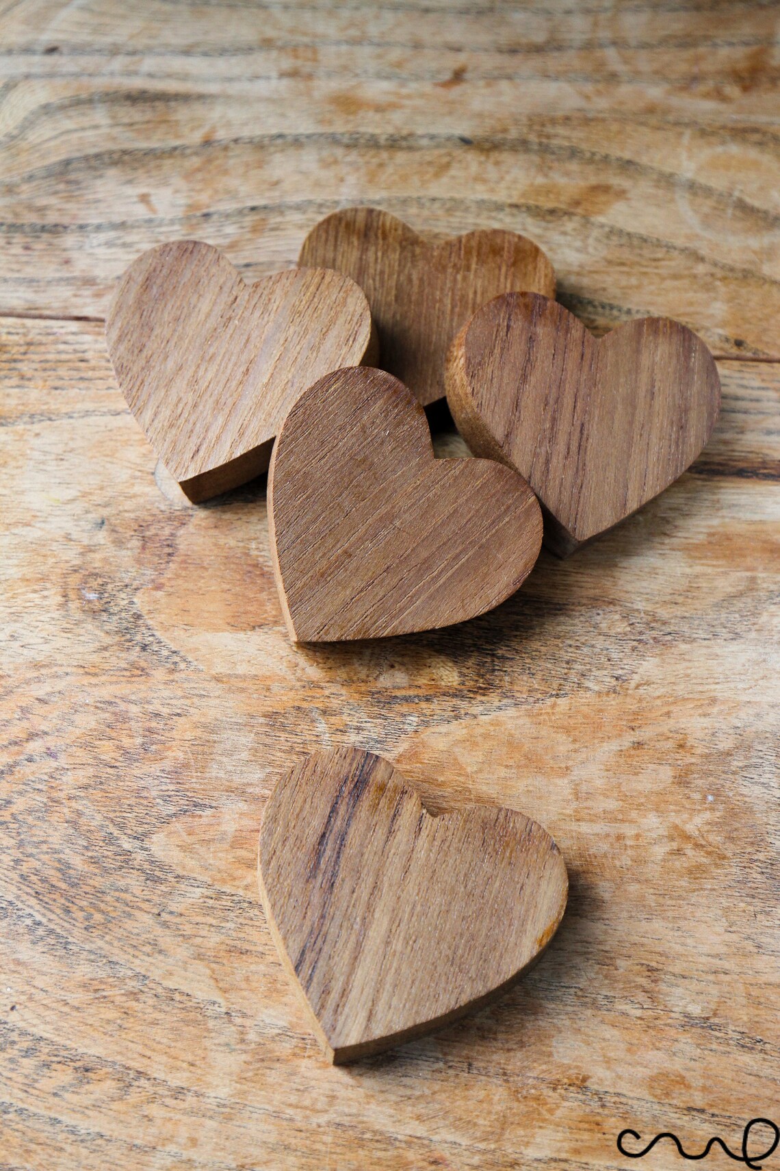 Handmade Hand Cut Solid Timber Wooden Heart DIY 16mm Thick Decor Craft ...