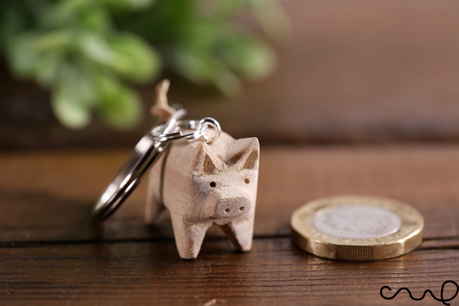 Handmade Wooden Little Pig Keyring Key Fob Unique Gift Wedding | Etsy