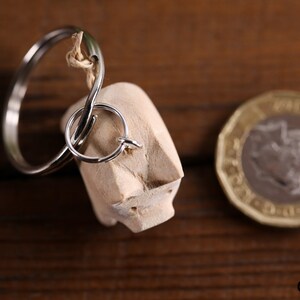 Handmade Wooden Little Pig Keyring Key Fob Unique Gift Wedding Animal ...