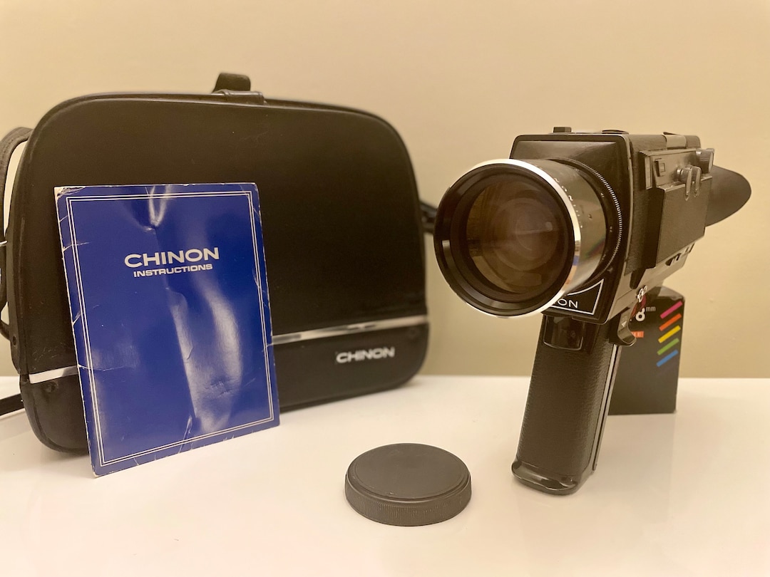 Chinon Pacific 38 Retro Vintage Super 8 Kodak Agfa 8mm Movie Cine Film Camera 1980s Student Kit ...