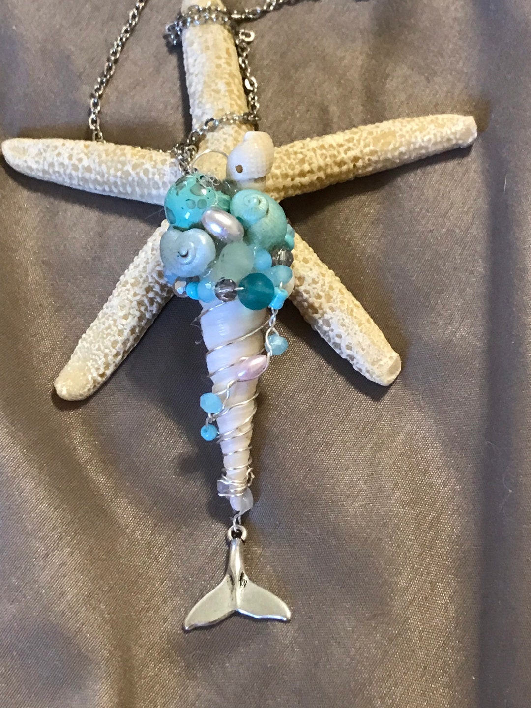 Mermaid Necklace Turret Seashell Necklace Seashell Pendant Summertime ...