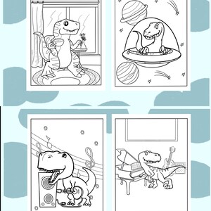 Dinosaur Coloring Pages, Digital Download, Dino Coloring Book, Dinosaur ...