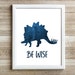 Dinosaur Wall Art, Toddler Room Decor, Navy Blue, for Nursery and ...