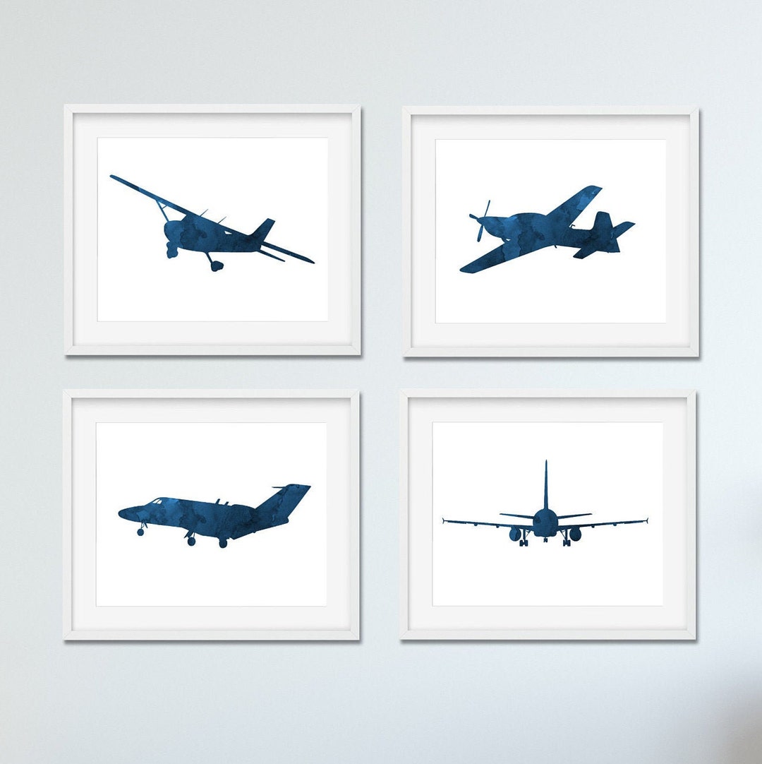 Printable Aircraft Prints, Download, Printable Set of 4 Airplane ...