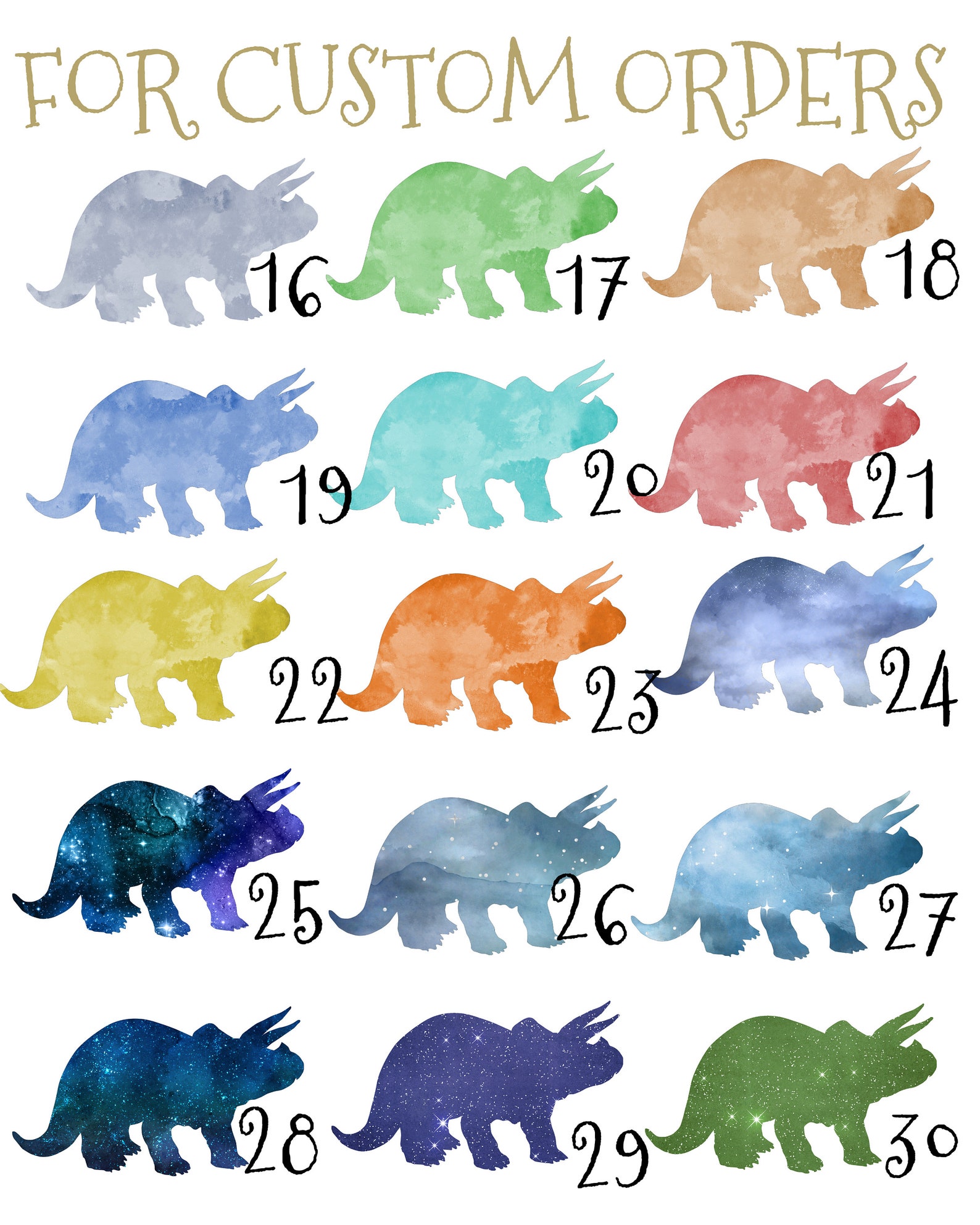 Printable Dinosaur Wall Art Set 4 Dinosaurs Green | Etsy