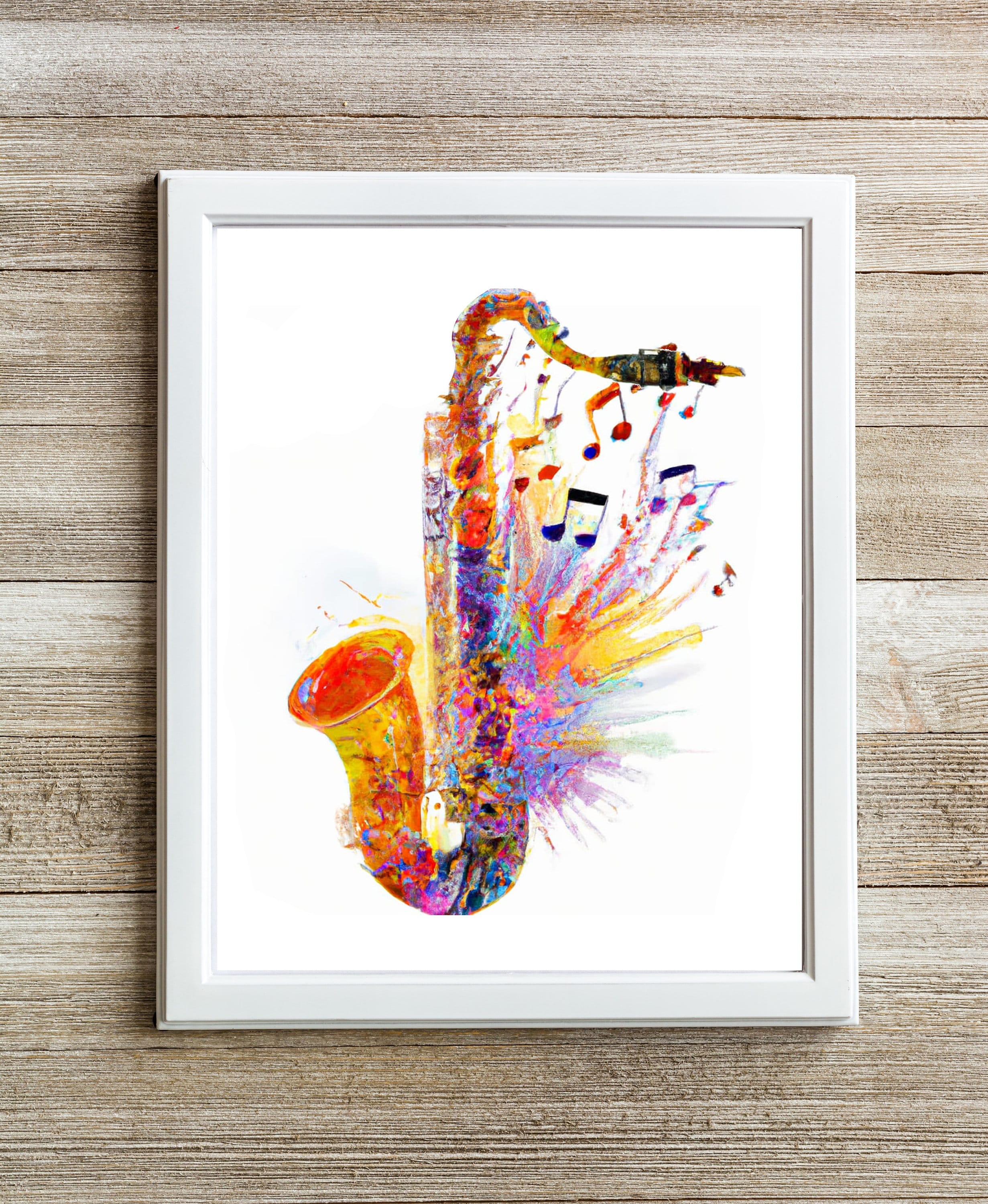 Abstract Saxophone Painting