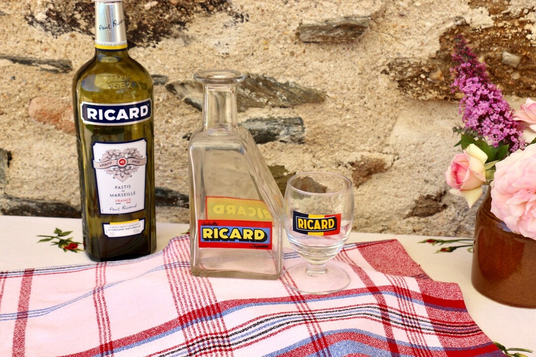 RARE French Vintage Iconic RICARD Water Carafe and Matching Ricard ...