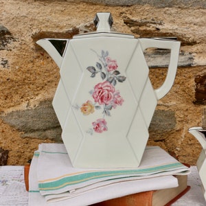 French Vintage Art Deco Coffee Pot and Milk Jug French Vintage Chic ...
