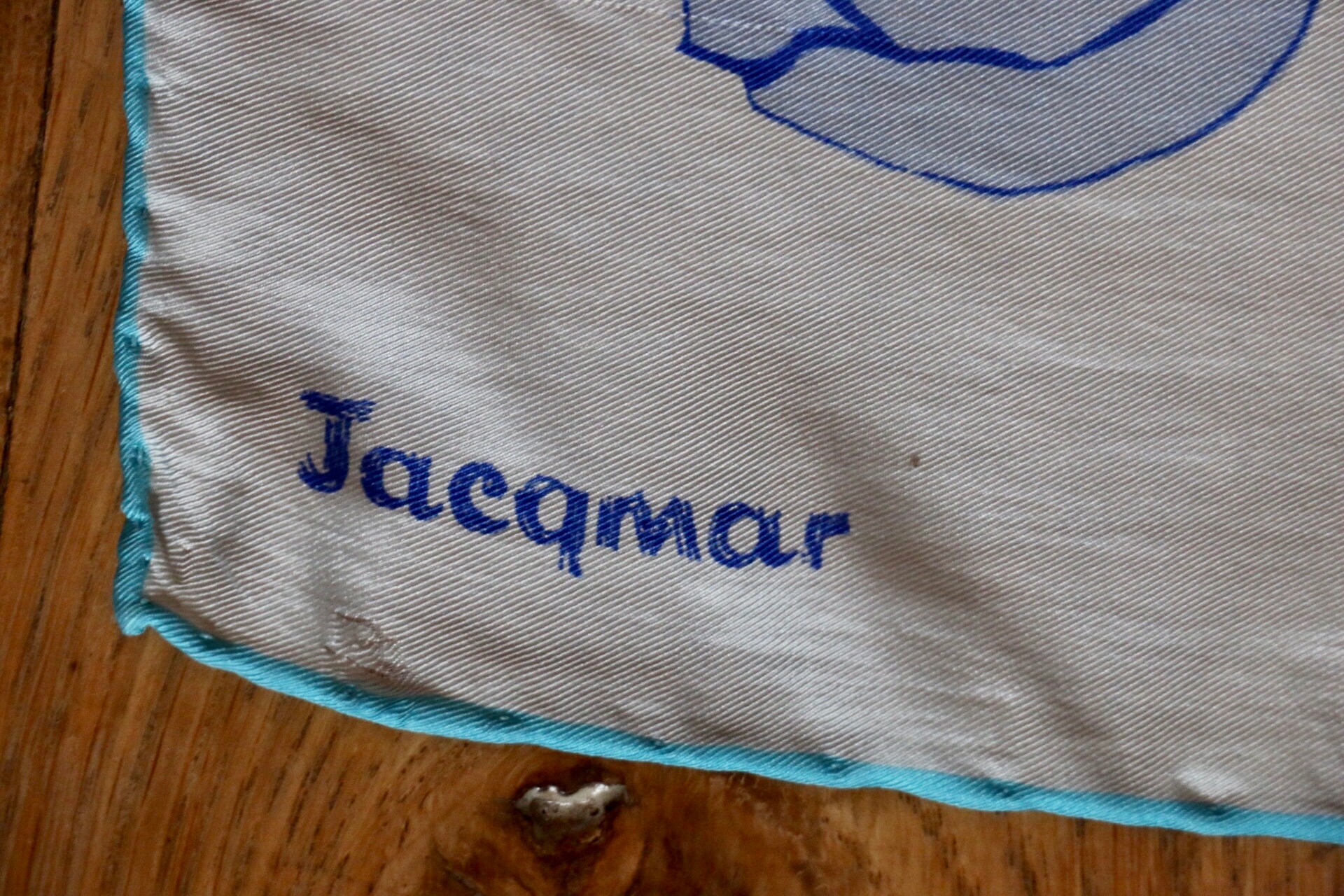 Vintage Jacqmar Pure Silk Scarf. Blue Floral Design Ultimate - Etsy UK