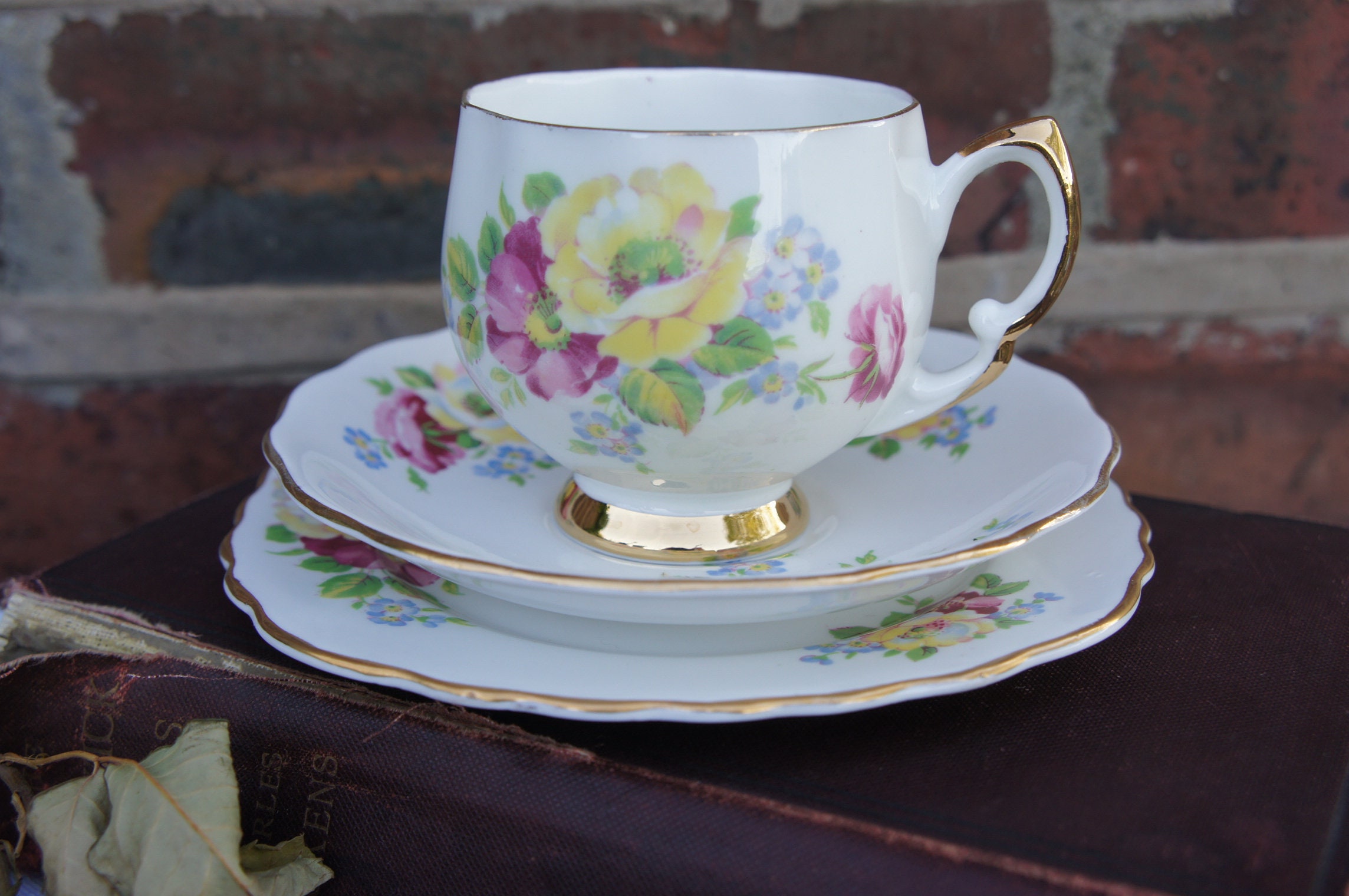 Crown Regent Floral Tea Set Trio of English Bone China Tea - Etsy UK