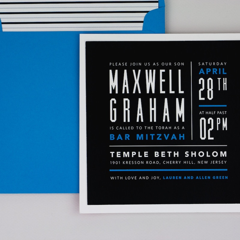 Bar Mitzvah Invitation - Etsy