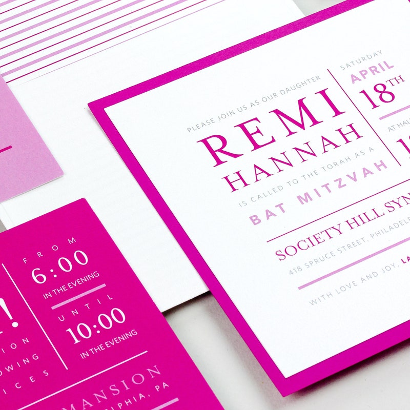 Bat Mitzvah Invitation - Etsy