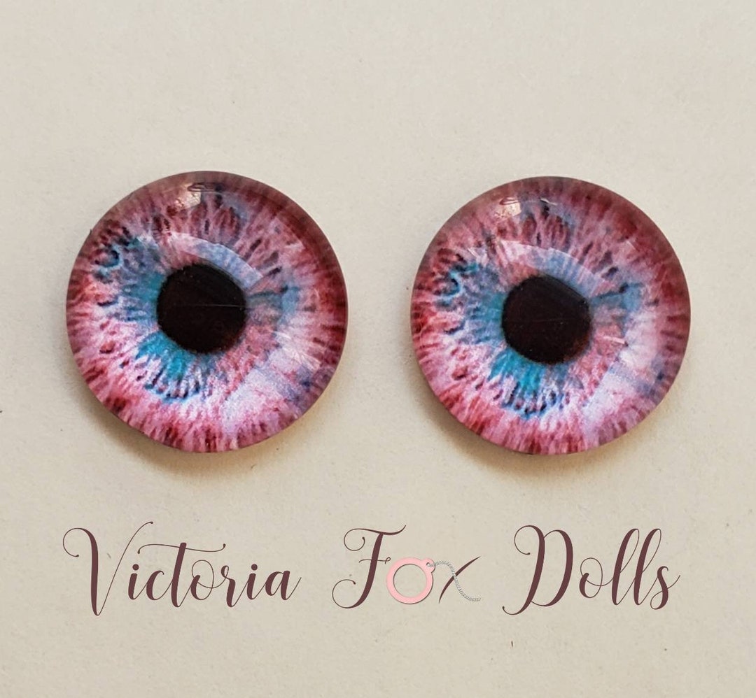 12mm Eyechips, Pullip Doll Eye Chips, Blue Pink Eyechips, 12mm ...