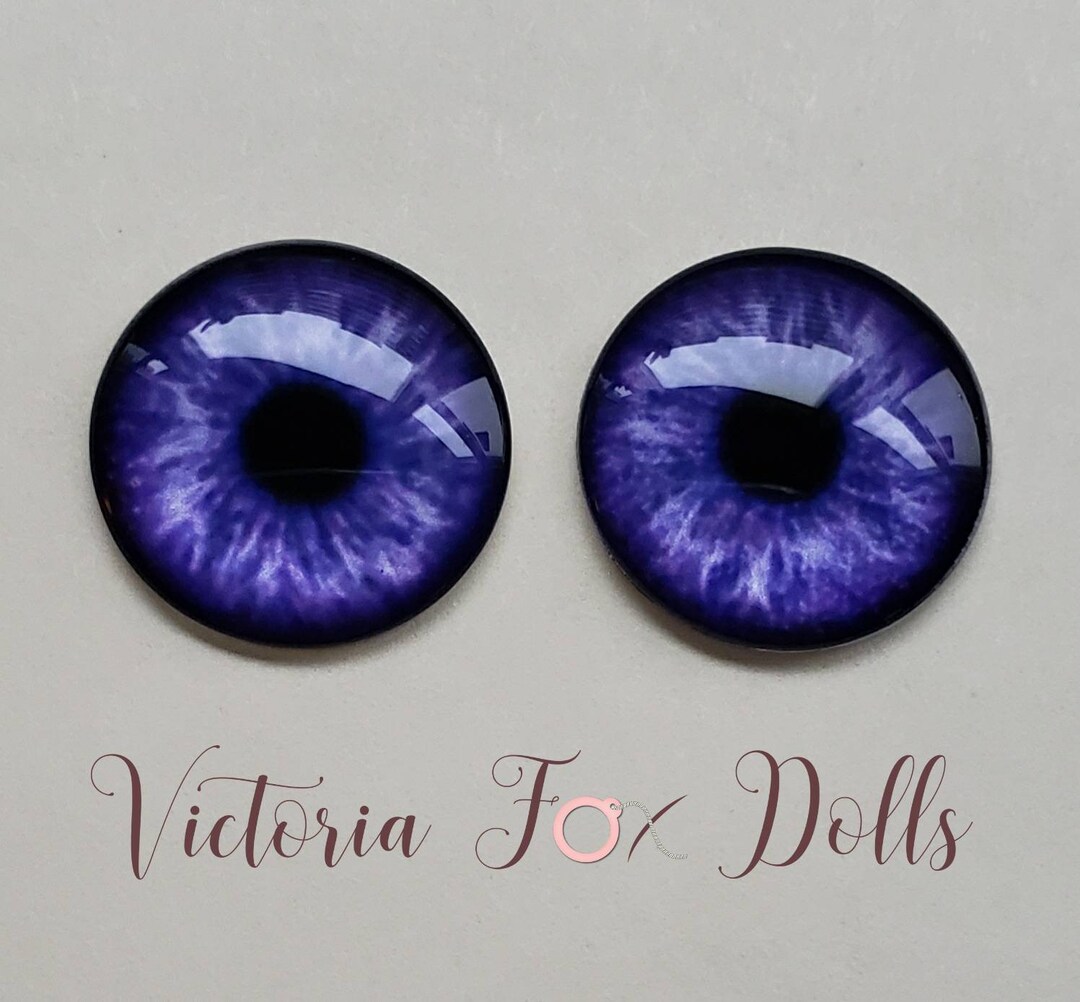 BJD Eyes, Purple Eye Chips, Realistic Eye Chips, Glass Eyechips, Furby ...