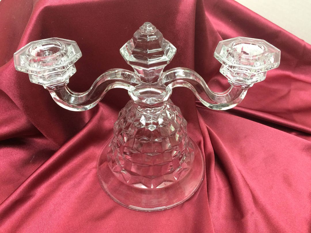 PAIR! Fostoria American Bell Candlesticks-rare - Etsy